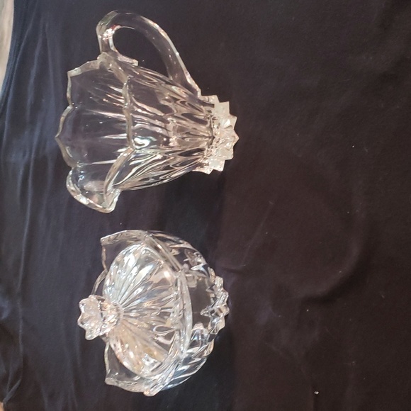 Kitchen | Vintage Cut Glass Crystal Creamer And Sugar Bowl With Lid ...